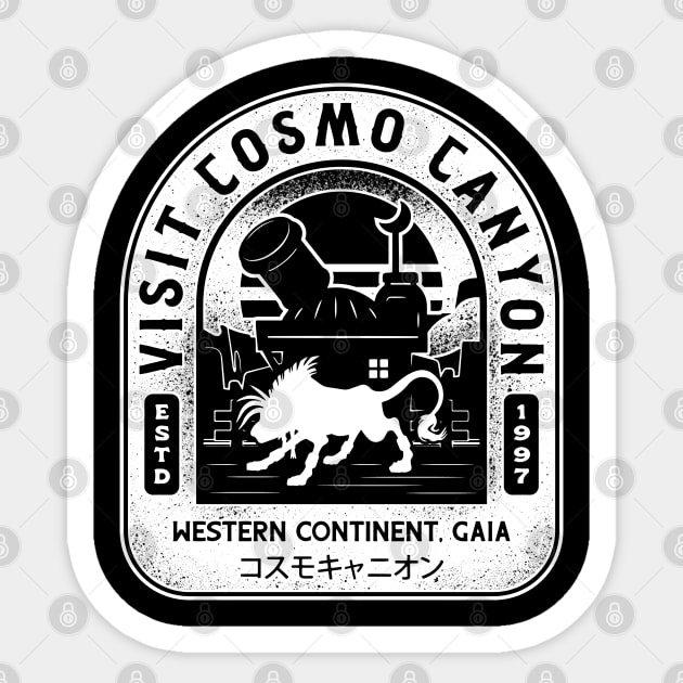 Visit Cosmo Canyon Crest - Final Fantasy 7 - Sticker | TeePublic