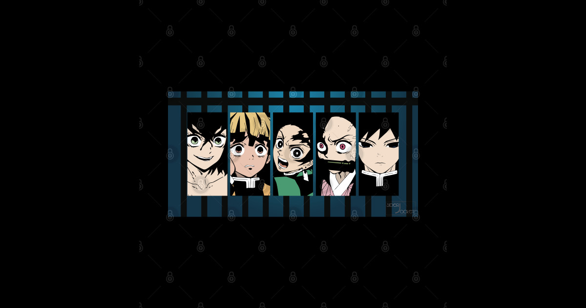 Demon Slayer Banner Anime - Demon Slayer - Magnet | TeePublic