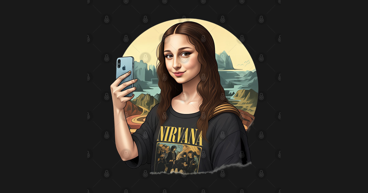 Grunge Vibes: Cool Girl in Nirvana Tee - Nirvana - T-Shirt | TeePublic