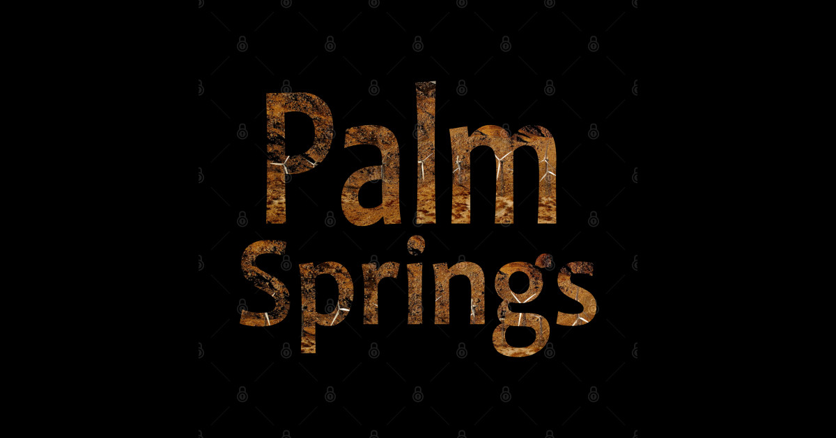 Palm Springs Word Art with mountains and windmills - California ...