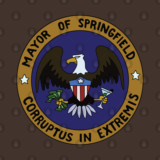Mayor of Springfield Corruptus in Extremis - Simpsons - T-Shirt | TeePublic
