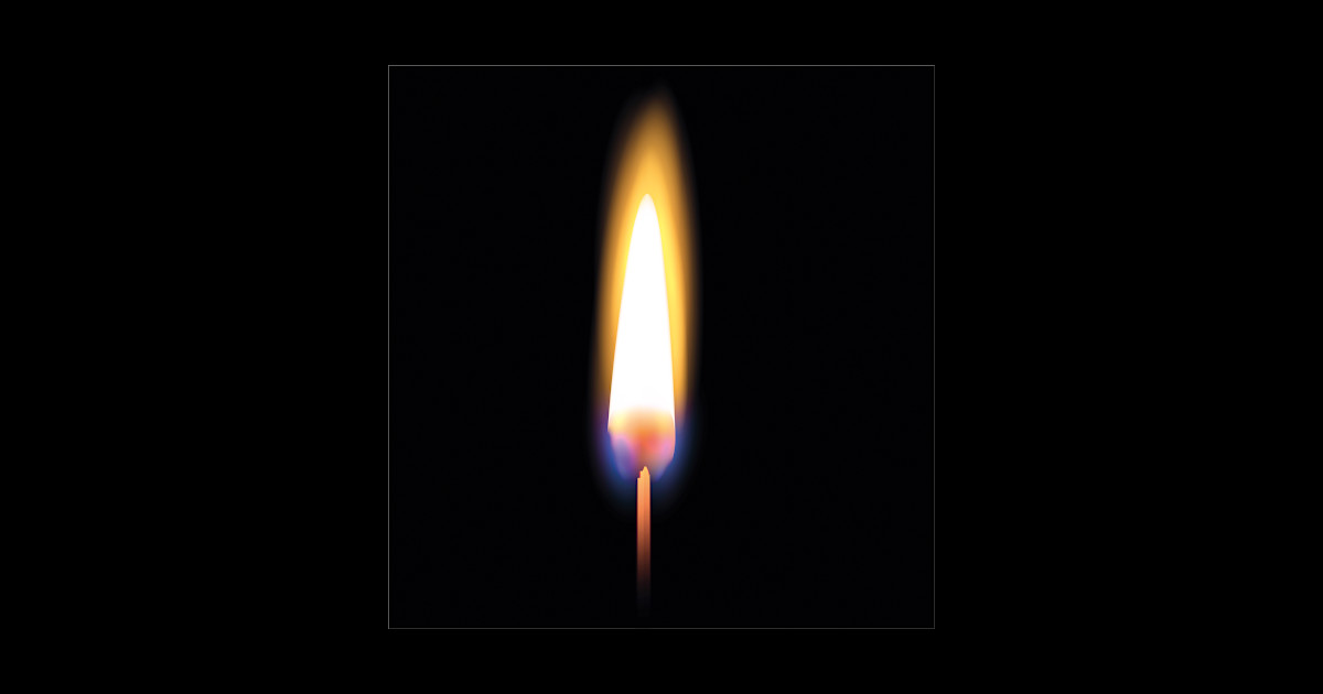 Lighted Match on a Black Background - Lighted Match - Sticker | TeePublic