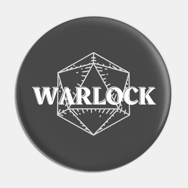 Warlock D20 Symbol DnD Print - Warlock Symbol - Pin | TeePublic