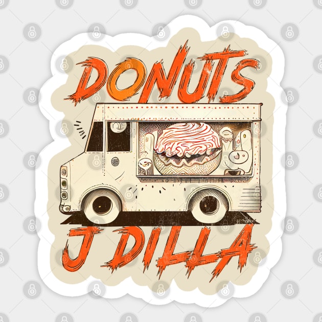 J Dilla /\/\/ Donuts Van - J Dilla - Sticker | TeePublic