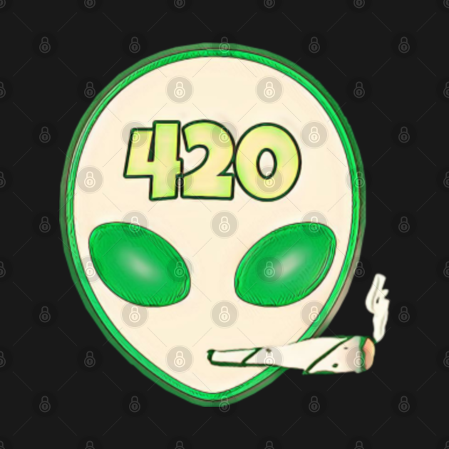 420 alien smoking a joint - 420 Alien Smoking A Joint - T-Shirt | TeePublic