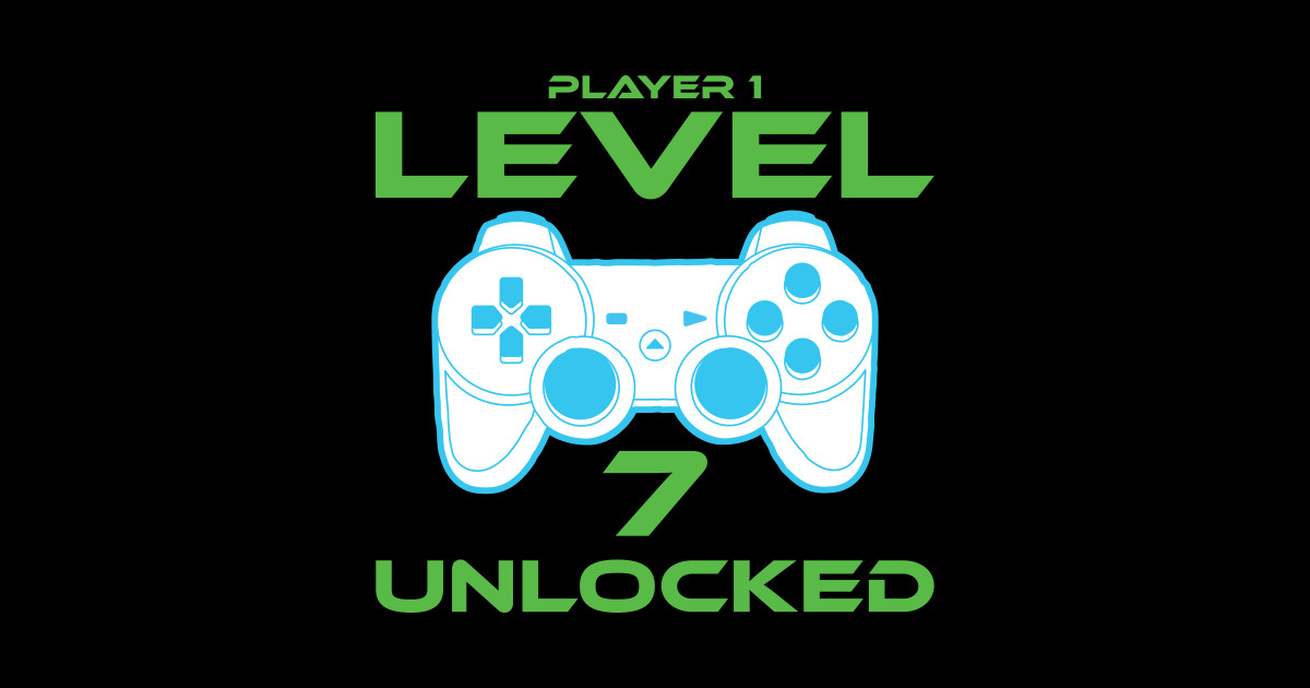 Level 7 Unlocked 7th Birthday Gamer Gift - Level 7 Unlocked 7th ...