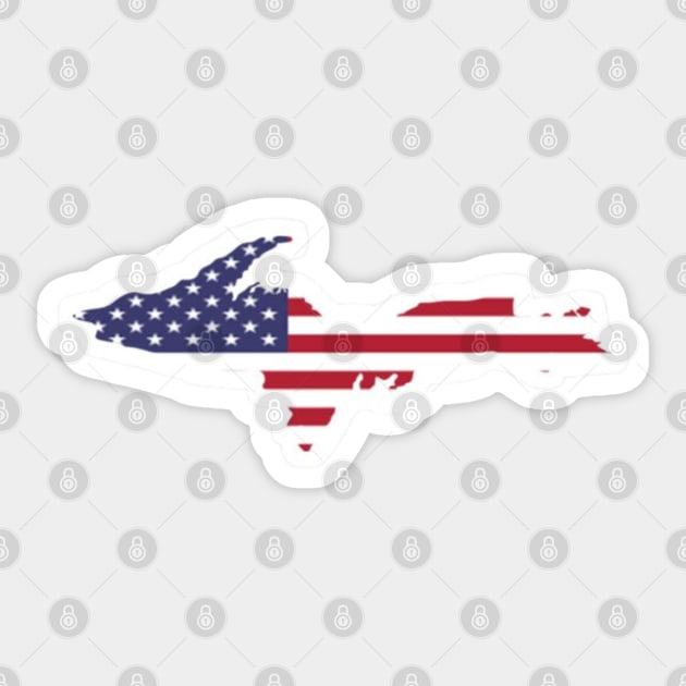 American Flag Upper Peninsula Logo - Upper Peninsula - Sticker | TeePublic
