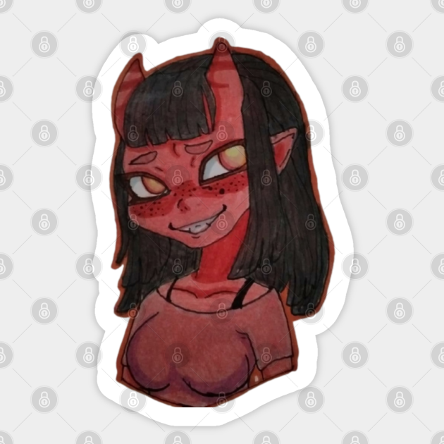 Meru The Succubus Flowers Arts - Meru The Succubus - Sticker | TeePublic