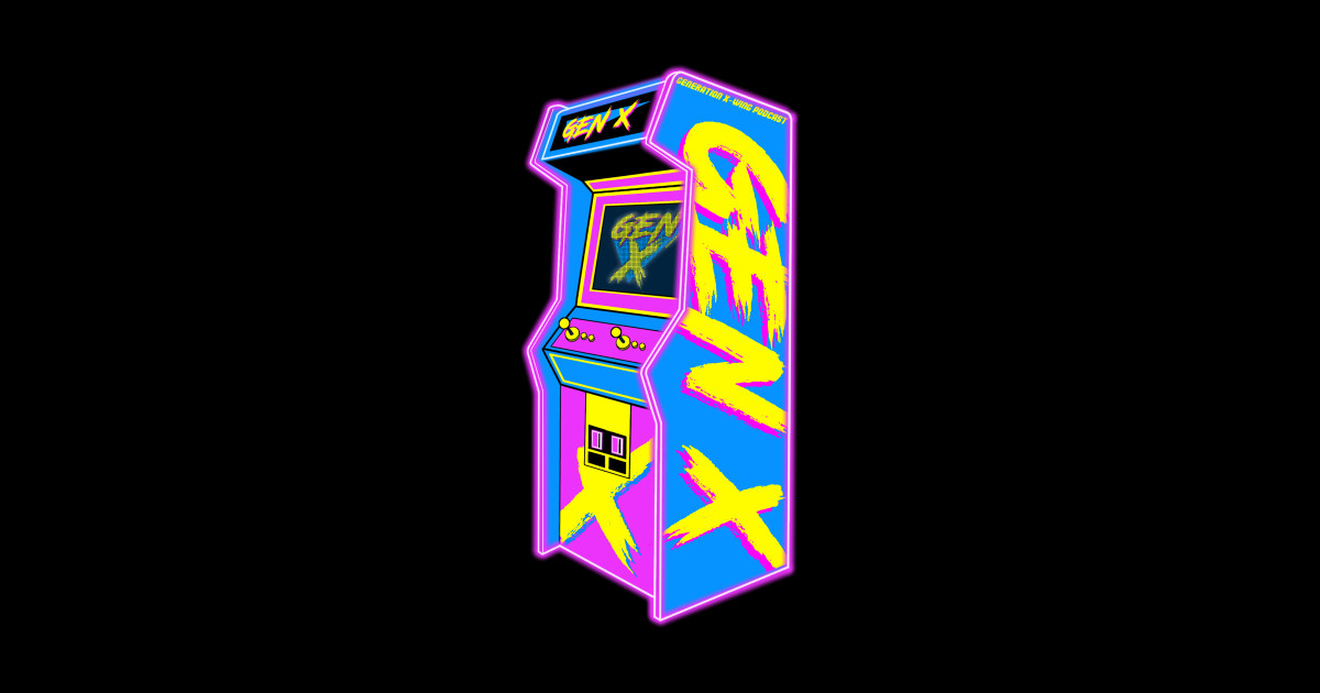 Gen X Arcade Cabinet - Arcade - Sticker | TeePublic