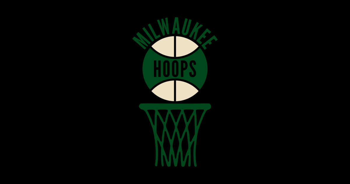 Retro Milwaukee Hoops Logo - Milwaukee Basketball - Sticker | TeePublic