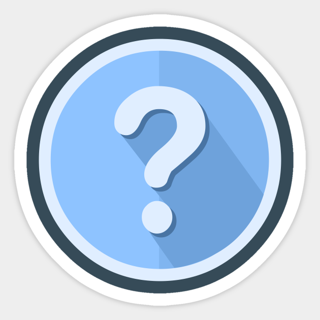Question Mark Icon - Question Mark - Sticker | TeePublic
