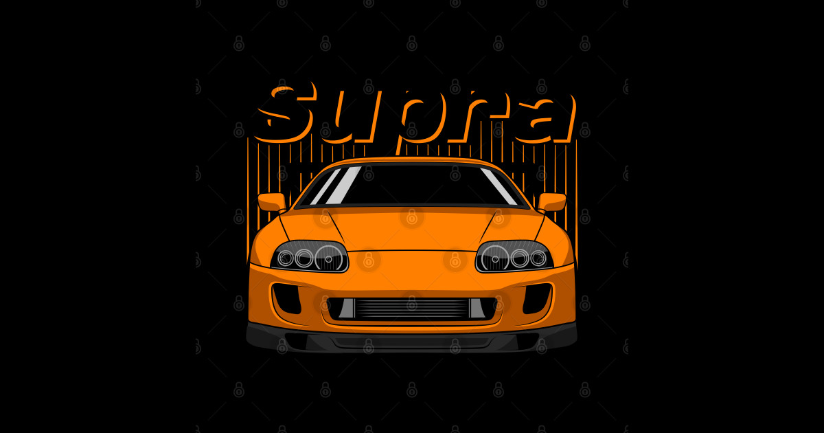 JDM Orange Supra - Supra - Sticker | TeePublic