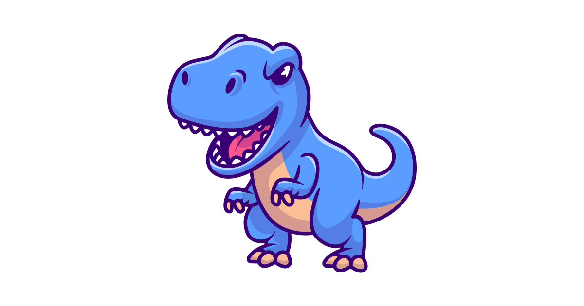 Cute Blue Tyrannosaurus - T Rex - T-Shirt | TeePublic