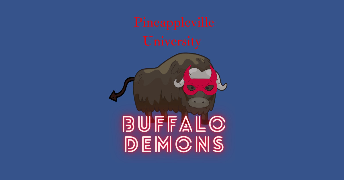 Buffalo Demons Mascot - Pineapple Pizza Podcast - T-Shirt | TeePublic