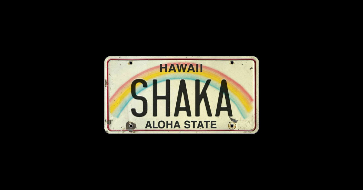 Shaka Vintage Hawaii License Plate - Vintage Hawaii License Plate Shaka ...