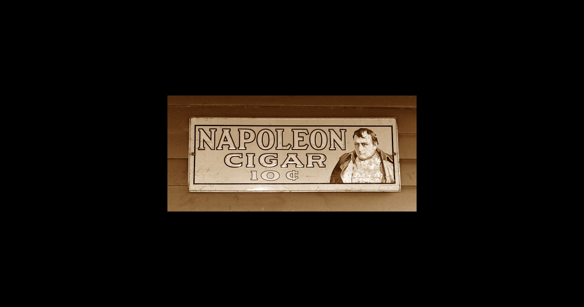 Napoleon Cigar sign - Napoleon Cigar Sign - Sticker | TeePublic