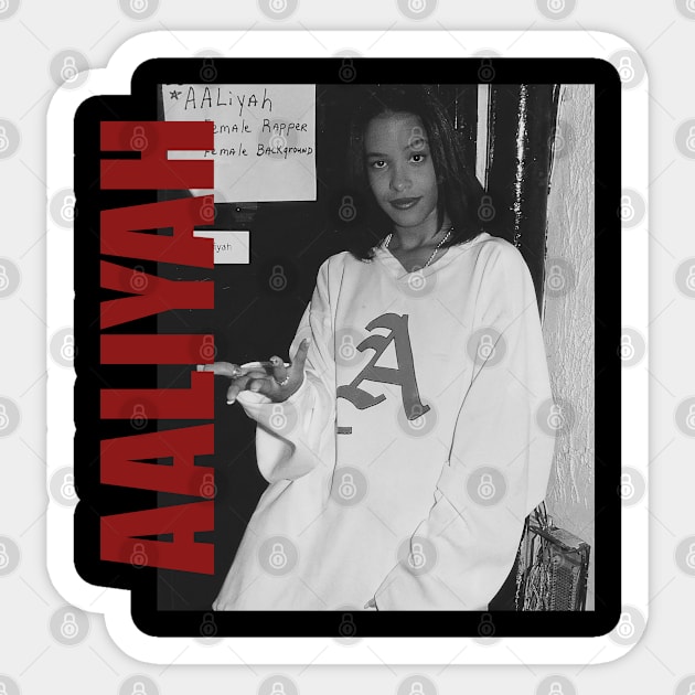 Aaliyah // Retro Aesthetic Fan Art // 80s - Aaliyah - Sticker | TeePublic