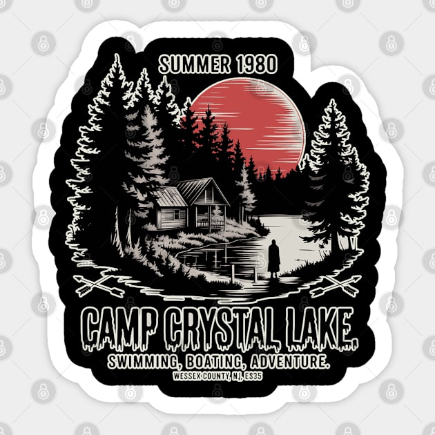 Camp Crystal Lake - Camp Crystal Lake - Sticker | TeePublic
