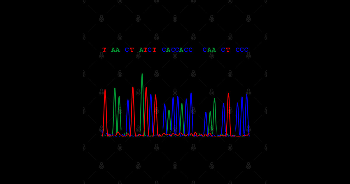 Sequencing Chromatogram - Dna Sequencing - Sticker | TeePublic