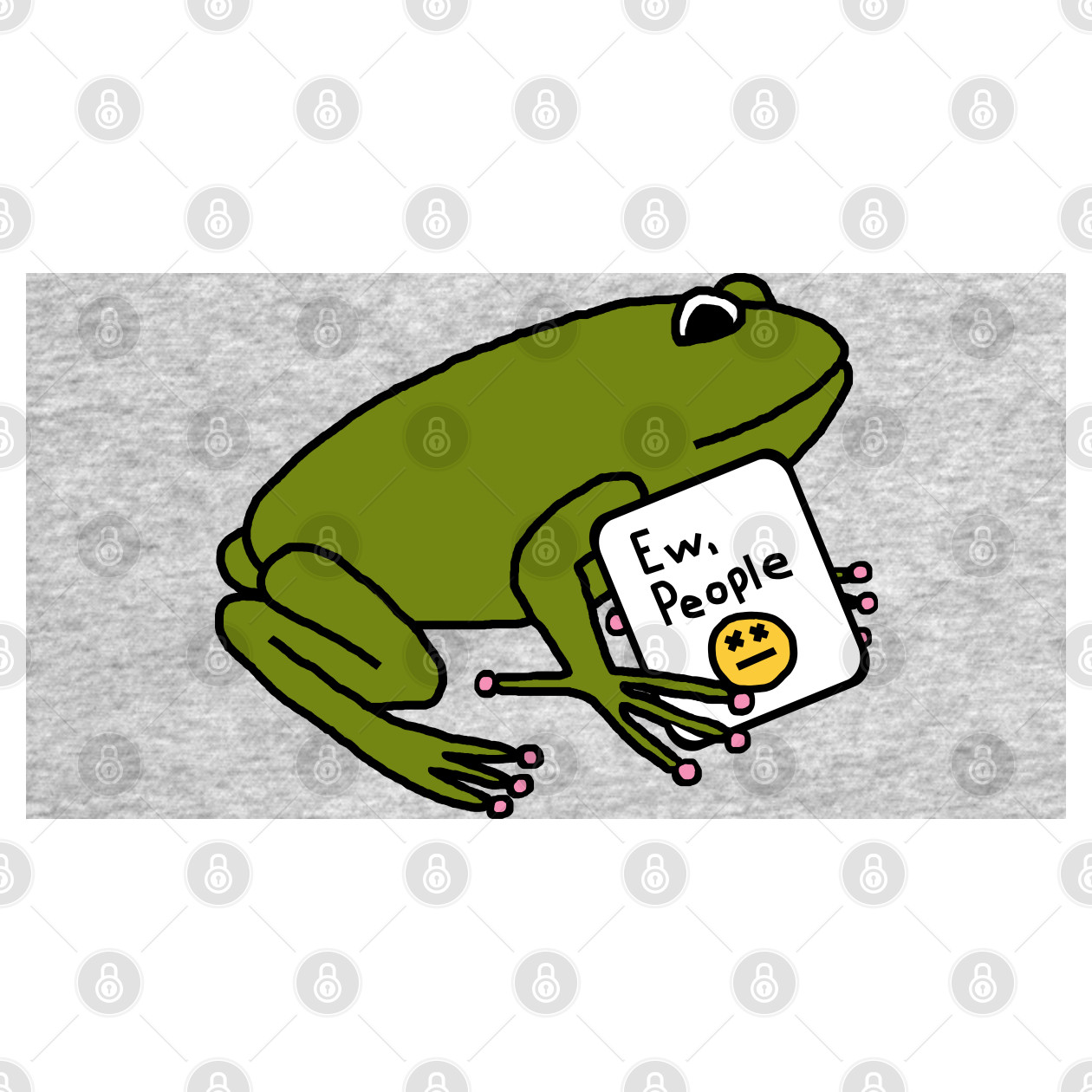 Green Frog Says Ew People - Funny Frog - T-Shirt | TeePublic