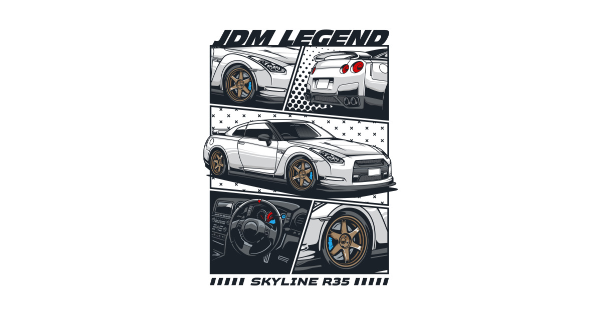 Skyline R35 Manga - Skyline R35 - T-Shirt | TeePublic