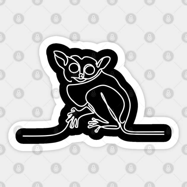 Tarsier Line Art - Tarsier - Sticker | TeePublic