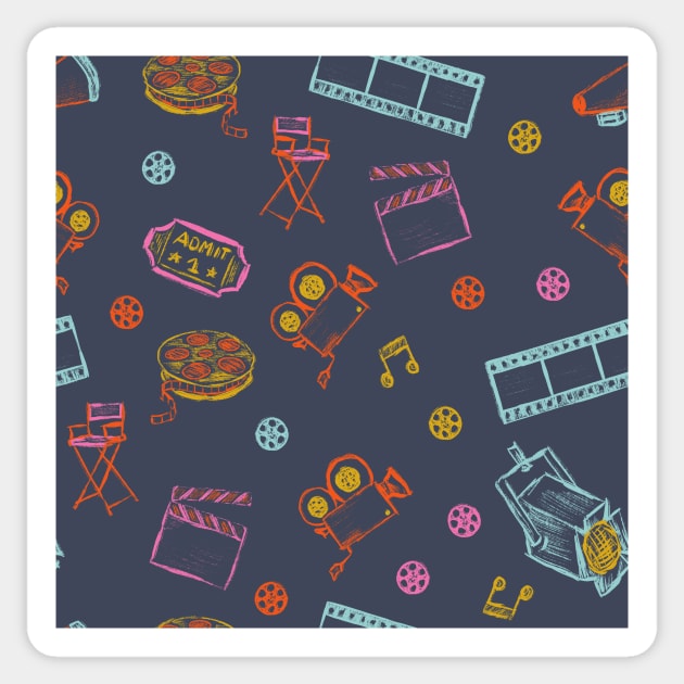 Retro Film Director - Film - Sticker | TeePublic