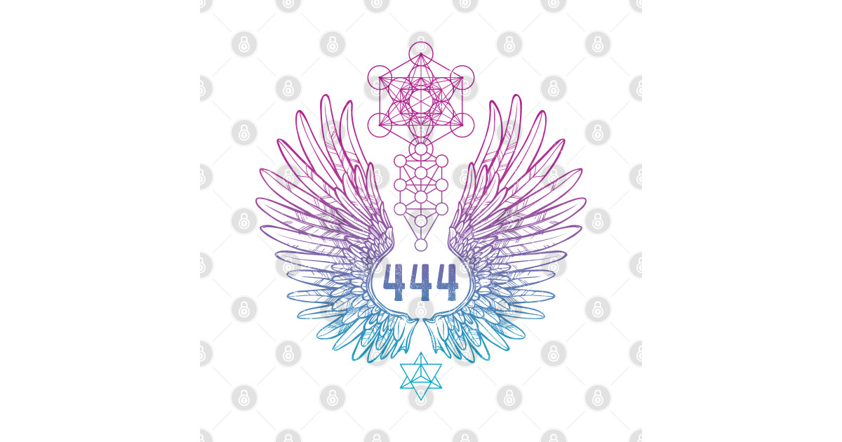 Angel Number 444 Sacred Geometry - Sacred Geometry - T-Shirt | TeePublic