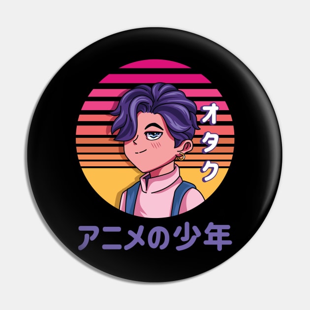Kawaii Anime Boy - Anime Boys - Pin | TeePublic