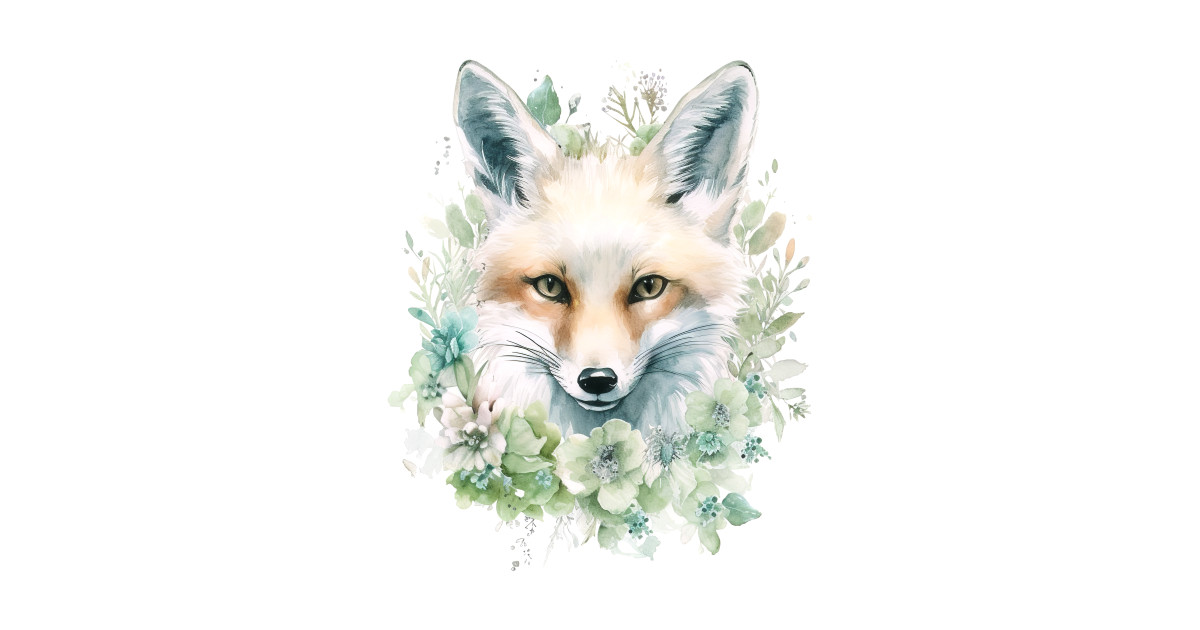 Foxy Flowers - Fox - T-Shirt | TeePublic