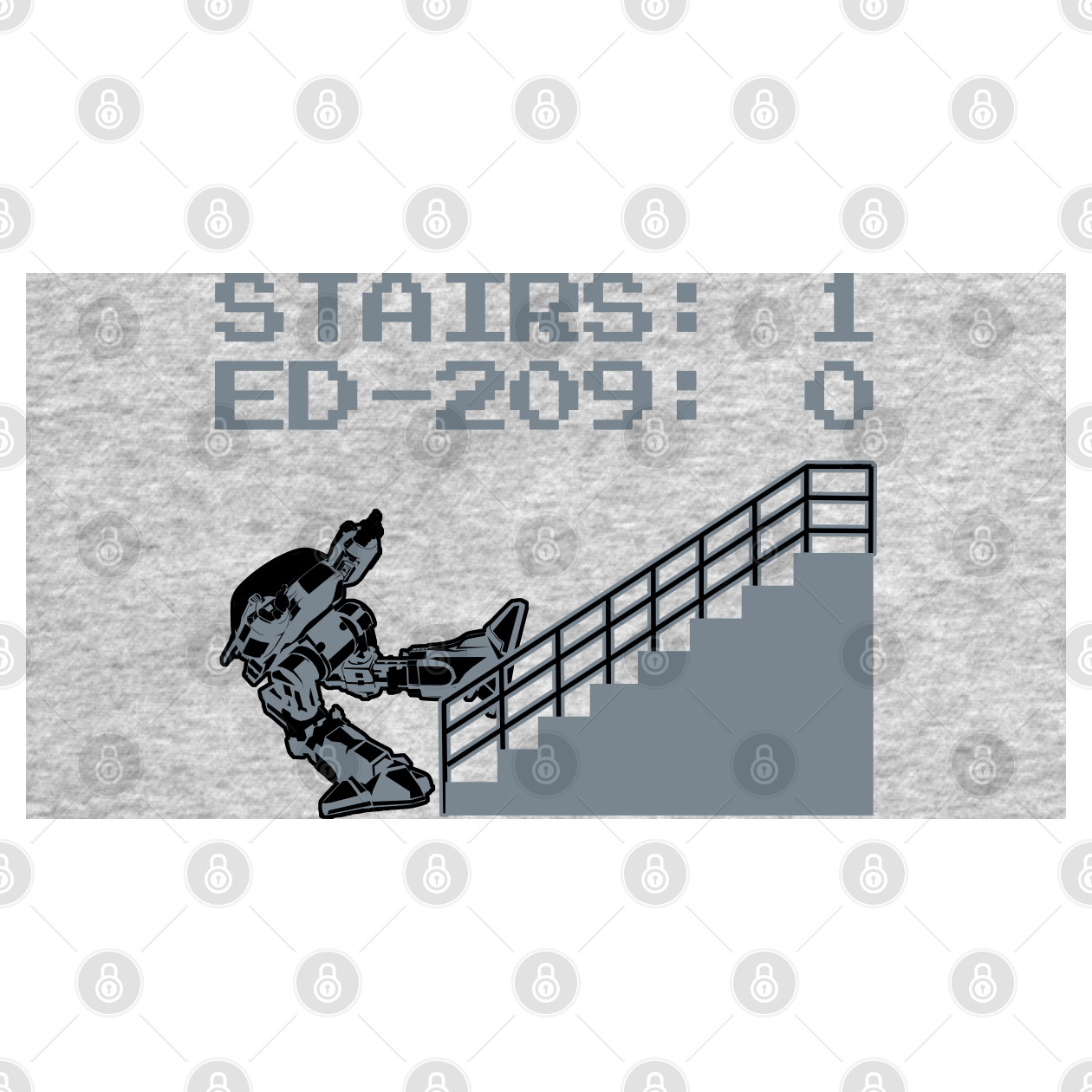 ED-209 vs Stairs - Robocop - Hoodie | TeePublic