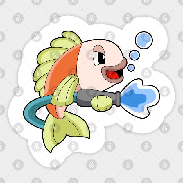 Fish Firefighter Fire extinguisher - Fire Department - Sticker | TeePublic