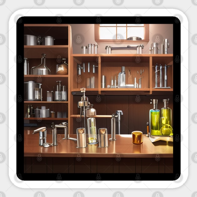 Vintage Science Chemistry Lab - Universe - Sticker | TeePublic