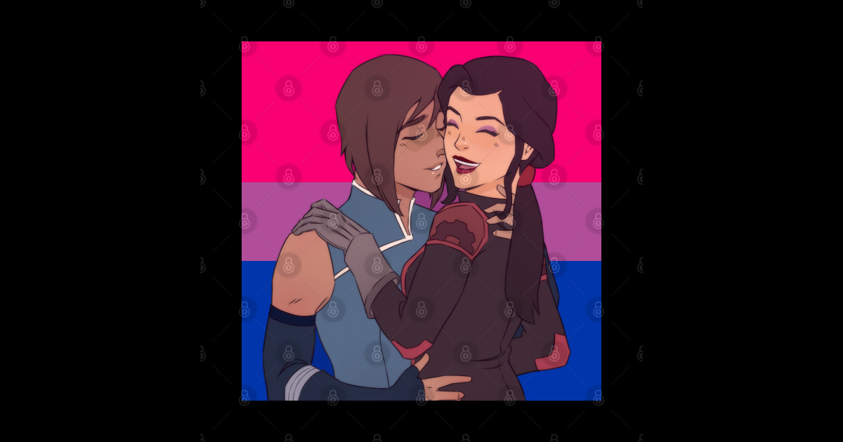 Korrasami Bisexual Flag - Korrasami - Sticker | TeePublic