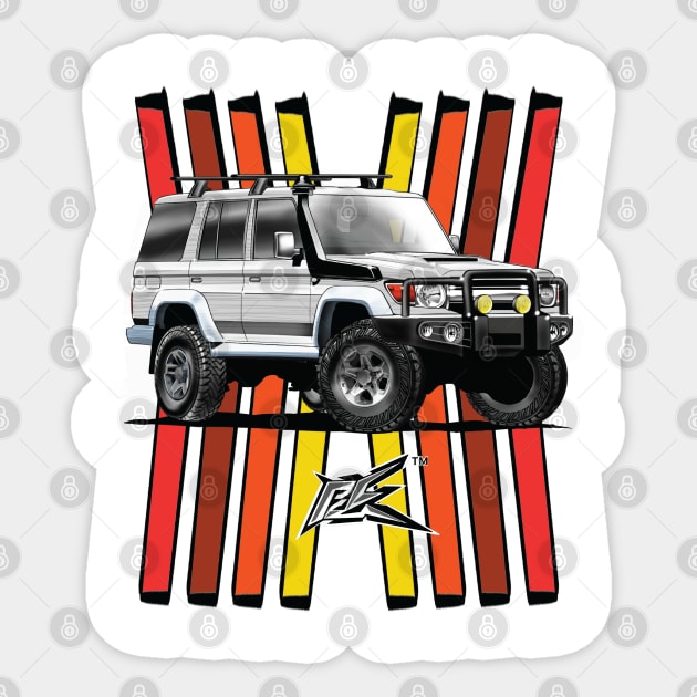toyota landcruiser lc76 - Toyota Land Cruiser - Sticker | TeePublic