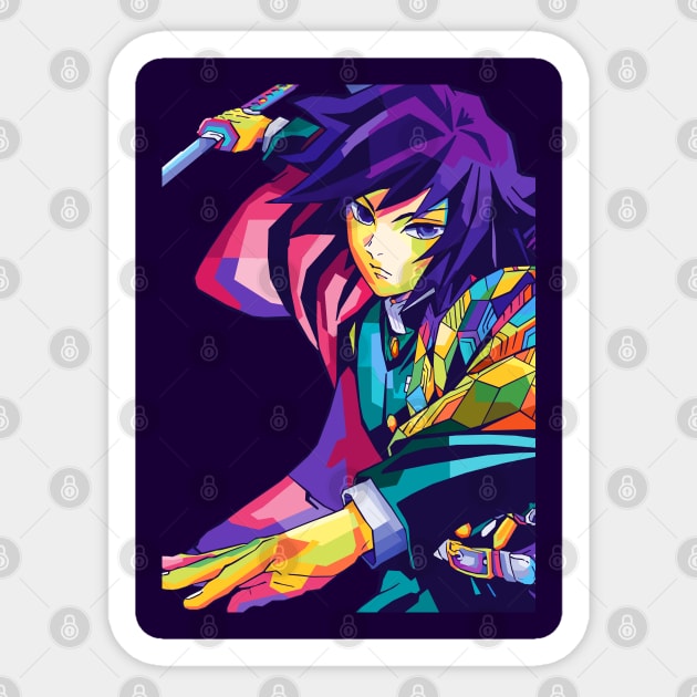 Tomioka Giyu Pop Art - Tomioka - Sticker | TeePublic