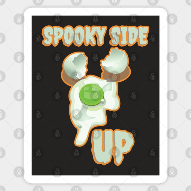 Spooky side up - scariest Halloween design - Halloween - Sticker ...