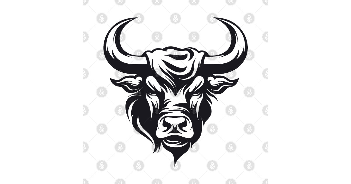 Bulls style logo - Bull - T-Shirt | TeePublic