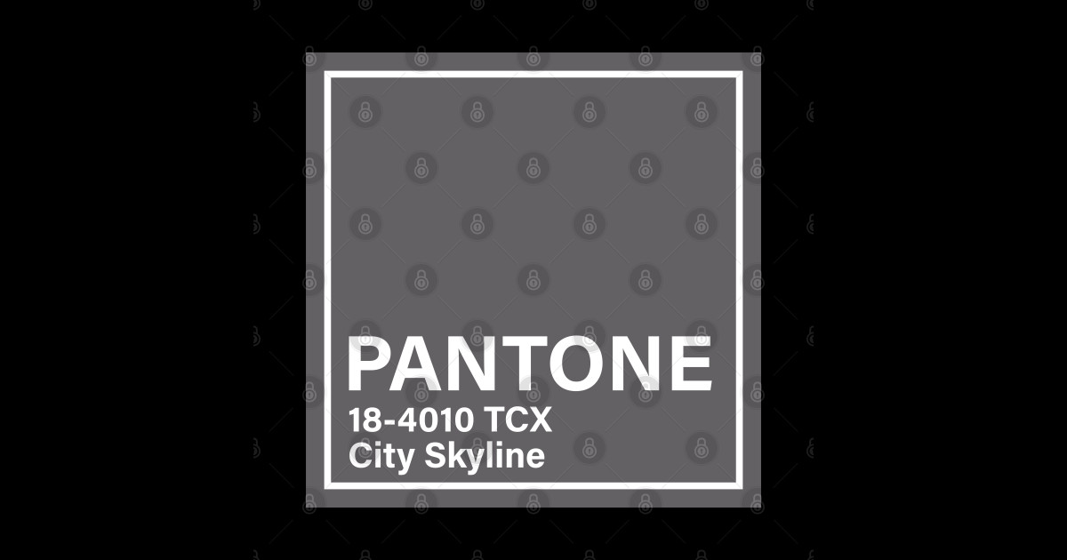 pantone 18-4010 TCX City Skyline - Pantone Color - Magnet | TeePublic