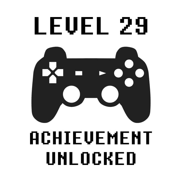 LEVEL 29 ACHIEVEMENT UNLOCKED Controller retro video games 29th ...