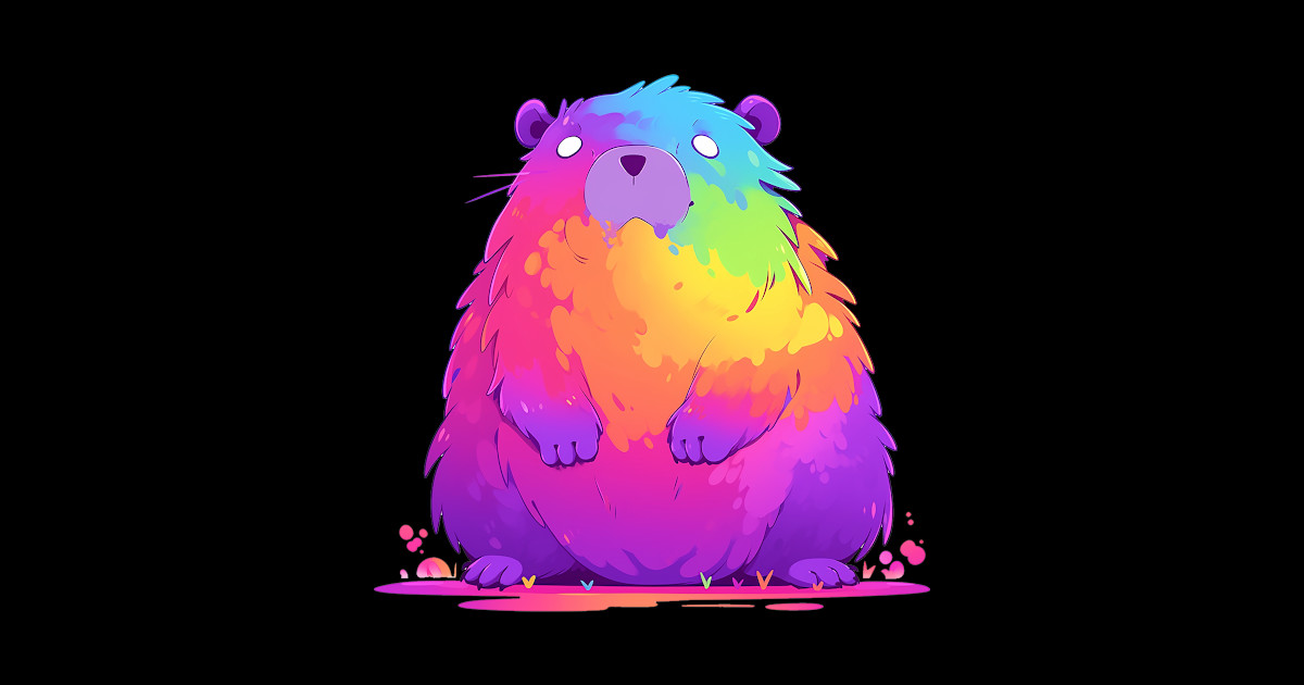 rainbow beaver - Beaver - Sticker | TeePublic