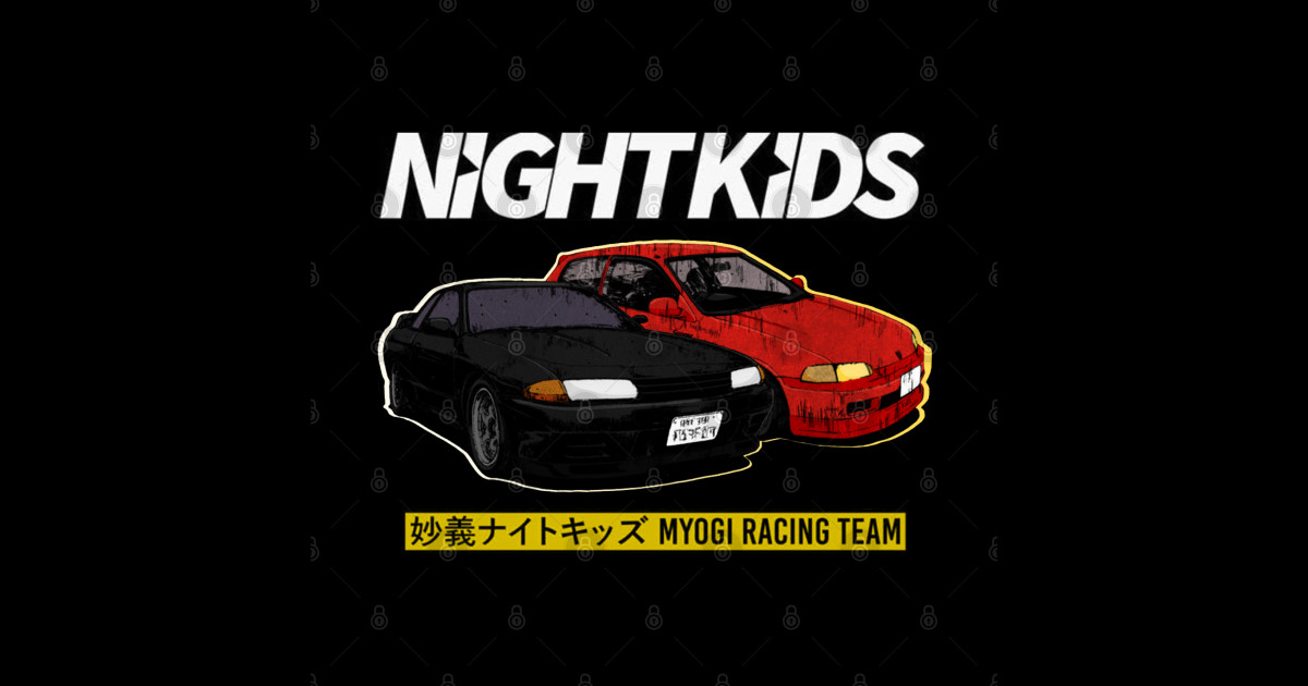 Initial D - Night Kids Print - Initial D - Sticker | TeePublic