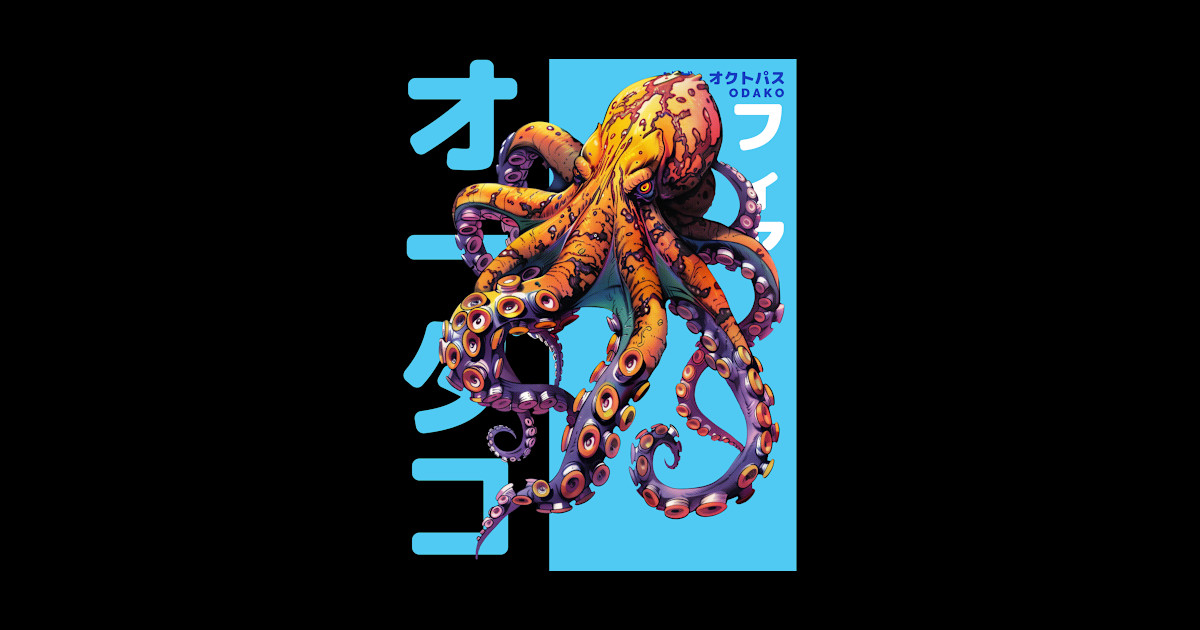 odako creature japanese - Japanese Monsters - Sticker | TeePublic