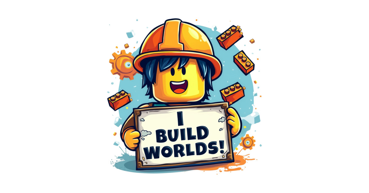 Roblox I Build Worlds - Kids - Roblox - T-Shirt | TeePublic