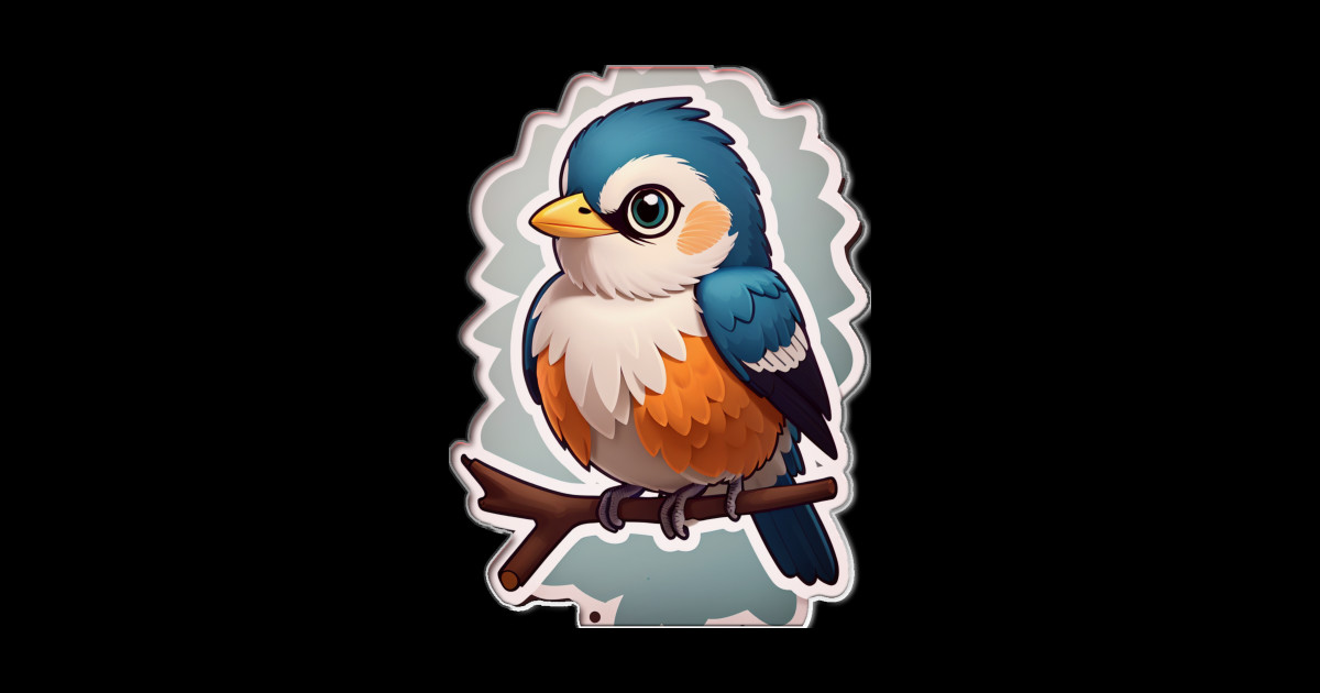 happy bird logo - Happy Bird Logo - Sticker | TeePublic