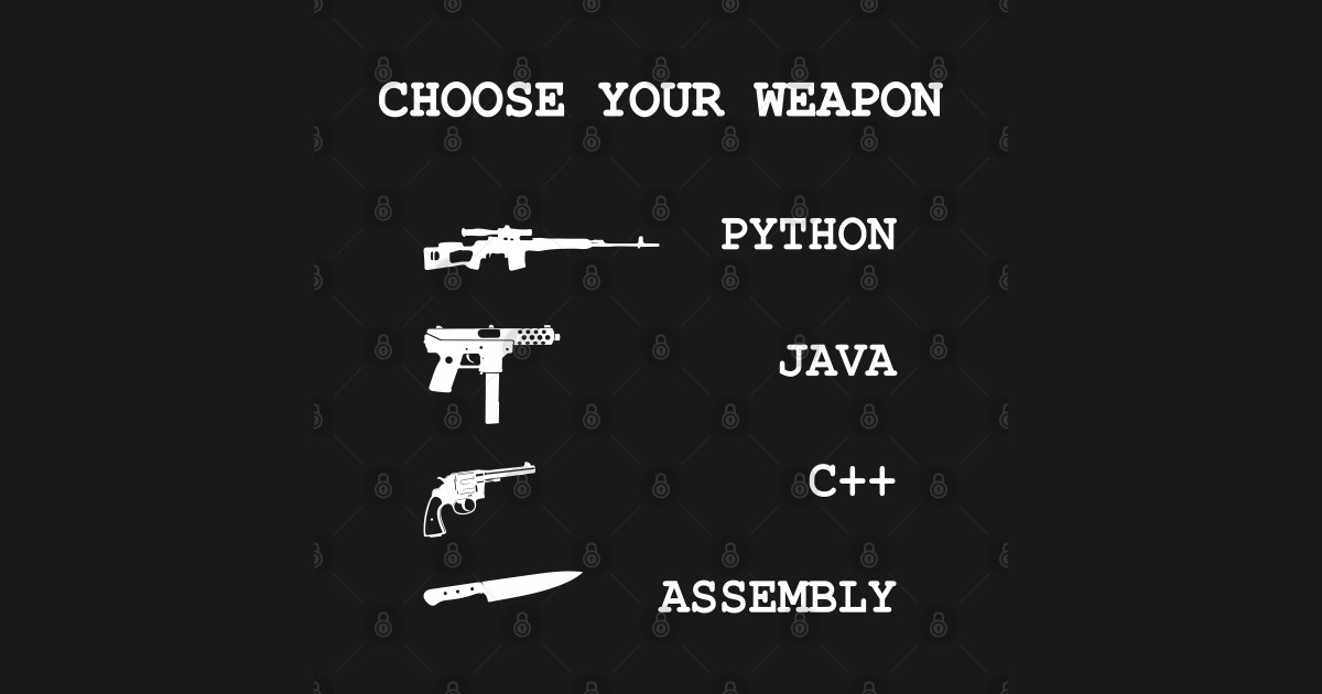 Python Vs Java Vs C Vs Assembly Programming Language Comparison Joke Programming Language