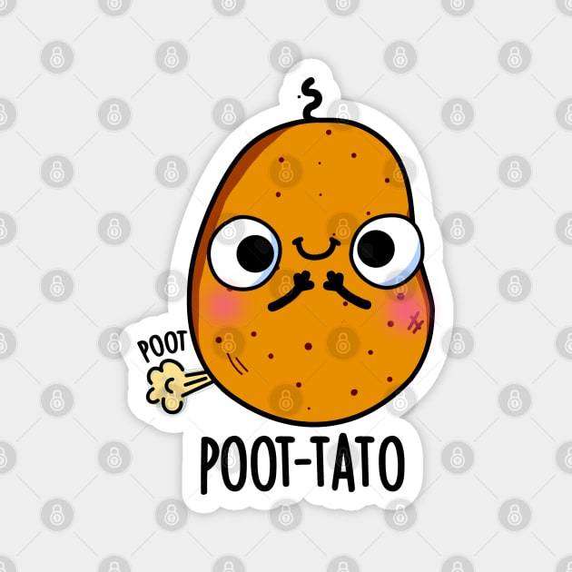Poot-tato Funny Farting Potato Pun - Potato Pun - Magnet | TeePublic