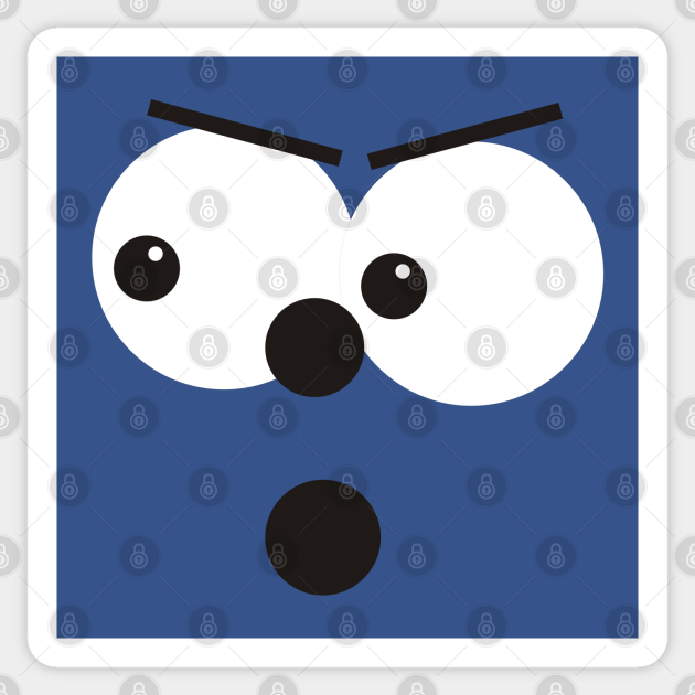 Shocked Angry Circle Face - Awesome - Sticker | TeePublic