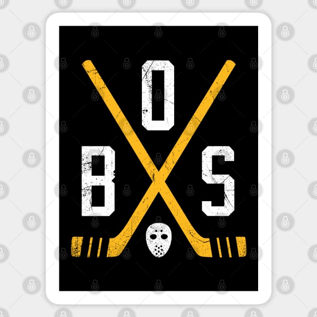 BOS Retro Sticks - Black - Boston - Sticker | TeePublic