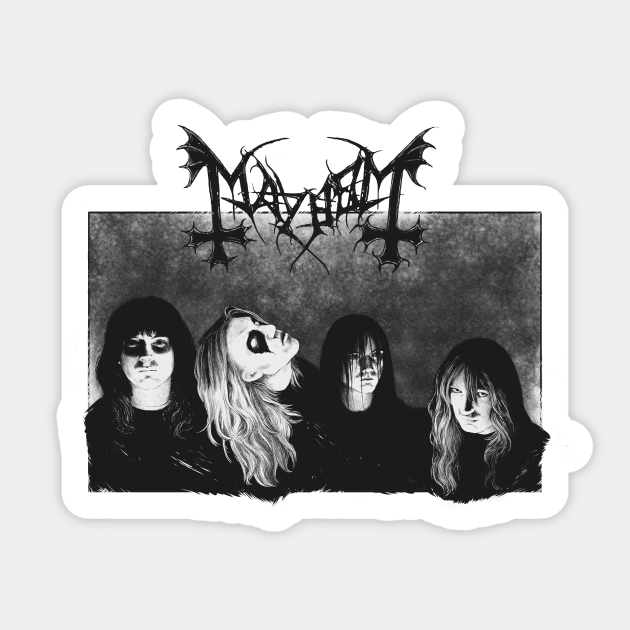 mayhem - Black Metal Music - Sticker | TeePublic